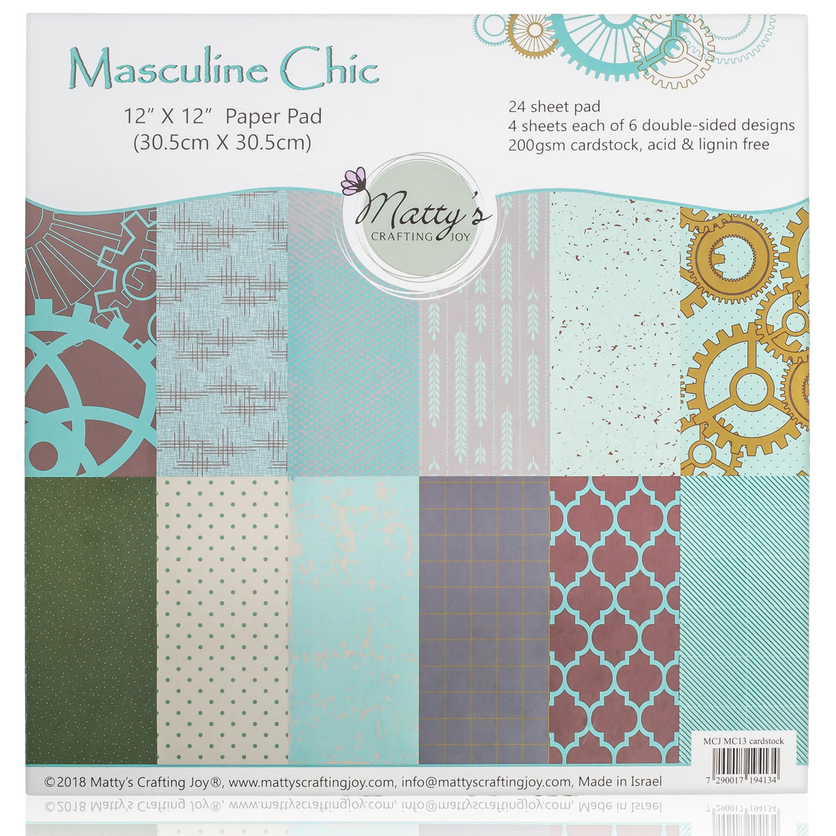 Matty's Crafting Joy - Masculine Chic Scrapbook Paper Pad