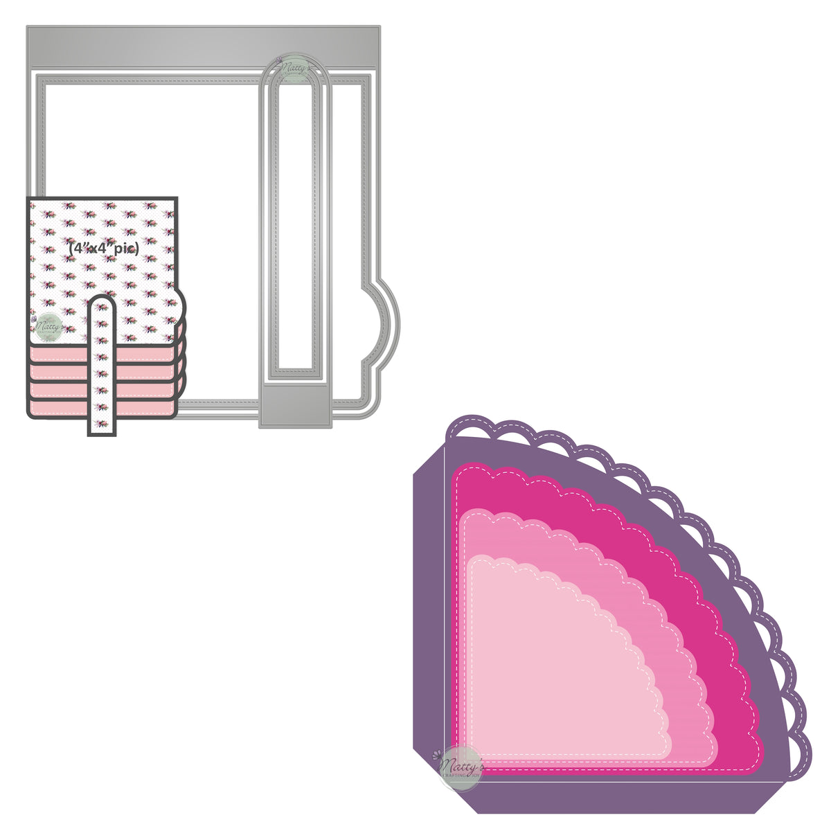 Square Waterfall Die Set + Nesting Corner Die Set, Bundle – Matty's ...